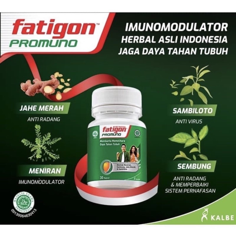 FATIGON PROMUNO Isi 30 Kapsul Daya Tahan Tubuh | Shopee Indonesia