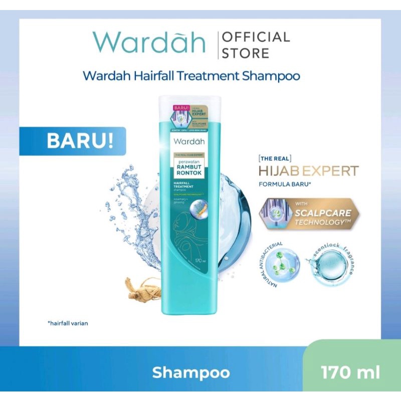 Jual wardah shampo perawatan rambut rontok 170ml | Shopee Indonesia