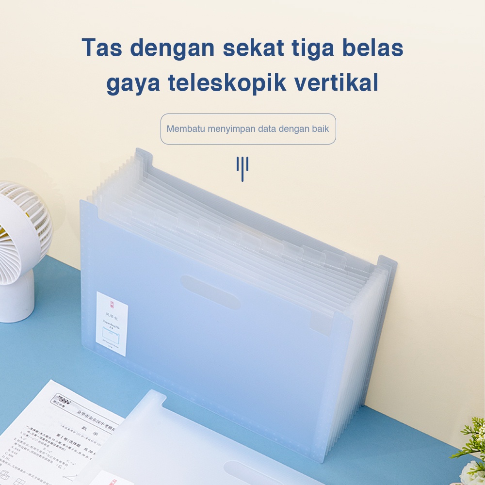 Jual Deli File Folder Document Bag Tas Dokumen File A4 Isi 13 sekat ...