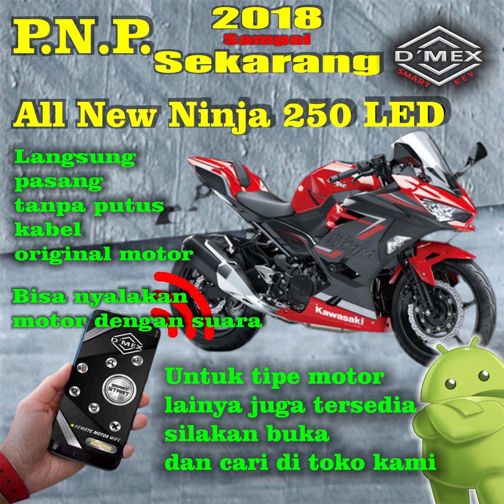 Jual DMEX WIFI REMOT MOTOR All New Ninja 250 LED 2018-sekarang | Shopee Indonesia