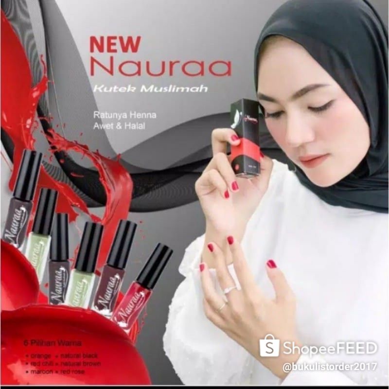 Jual Kutek Henna Naura Muslimah Kuku Halal Solat (Produk Original Nauraa) | Shopee Indonesia