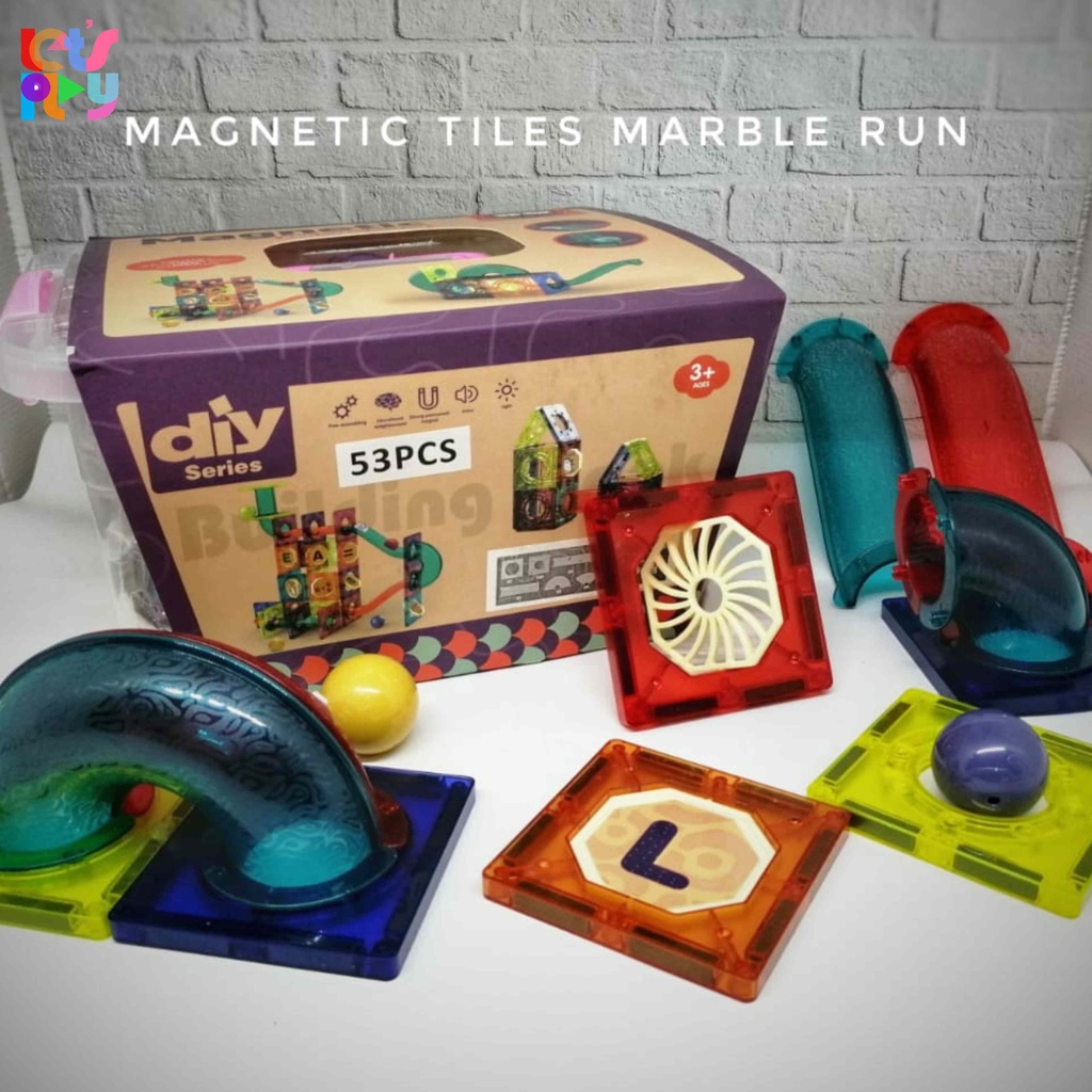 Jual Mainan Magnetic Tiles Marble Run 53 Pcs | Shopee Indonesia