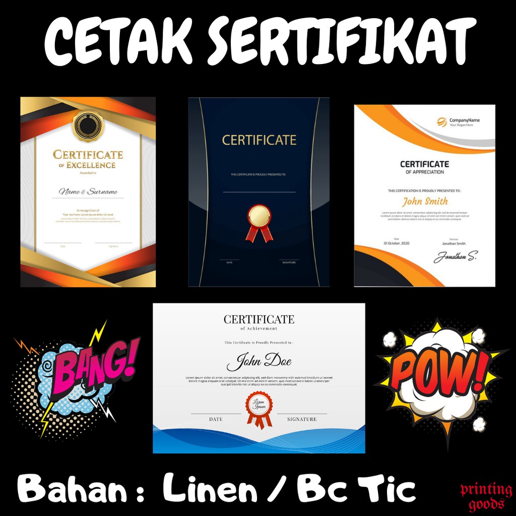 Jual CETAK SERTIFIKAT / CERTIFICATE PENGHARGAAN / PIAGAM Indonesia ...