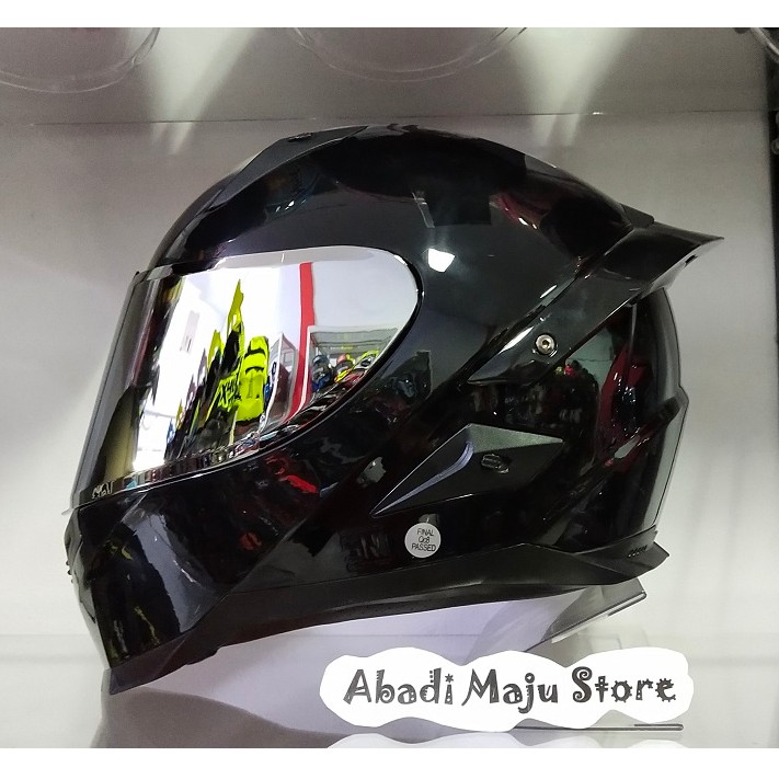 Jual Helm SNAIL FFS1 Black Visor Flat Spoiler 3D Original | Shopee ...