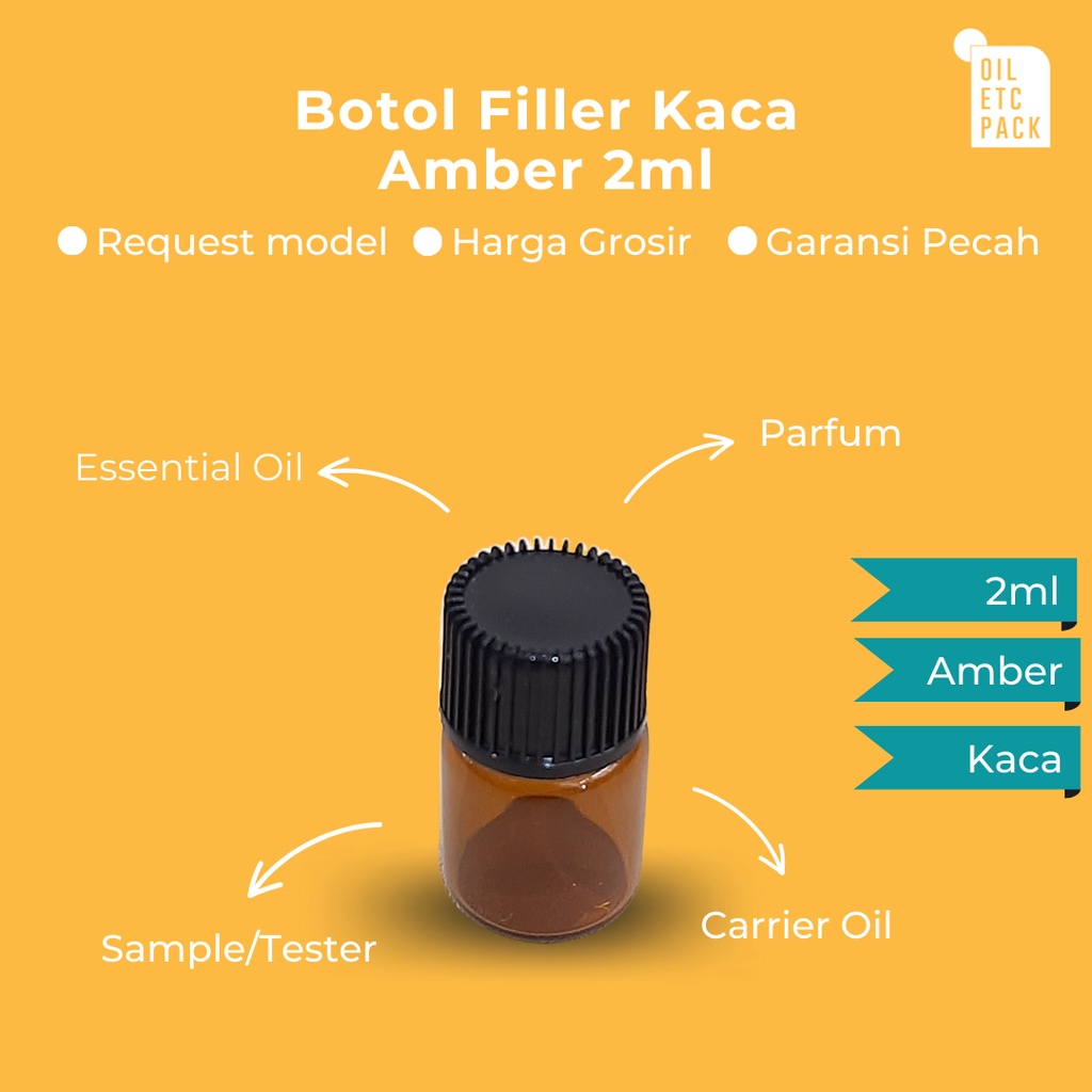 Jual Botol Filler Kaca Amber 2ml / Wadah Kosong Sample Refill Parfum ...