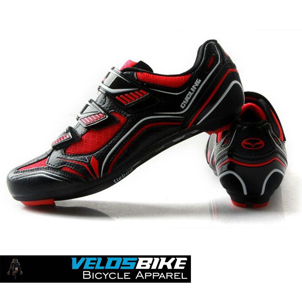 Jual Sepatu sepeda balap cleat ROADBIKE MTB TIEBAO Red black ...