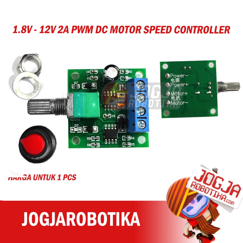 Jual 1.8V - 12V 2A PWM DC MOTOR SPEED CONTROLLER | Shopee Indonesia