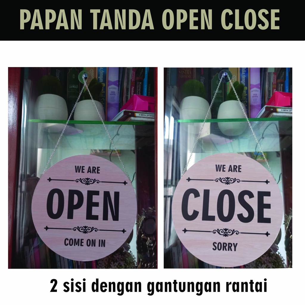 Jual papan tanda open close - wall signage open closed open close sign ...