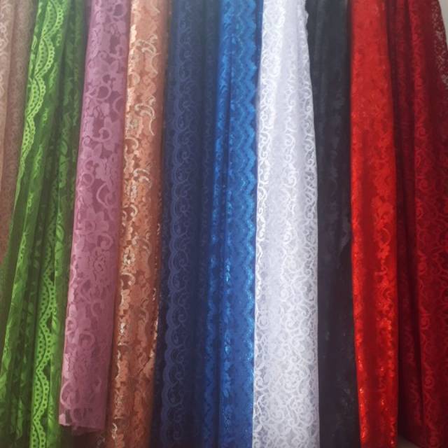 Jual Kain Broklat Brokat Brukat lebar biasa kebaya broklat (0.5m ...
