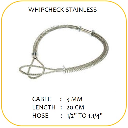 Jual PERTUKANGAN ALAT KESELAMATAN WHIPCHECK SS 3MM X 20CM HOSE 1/2" TO ...