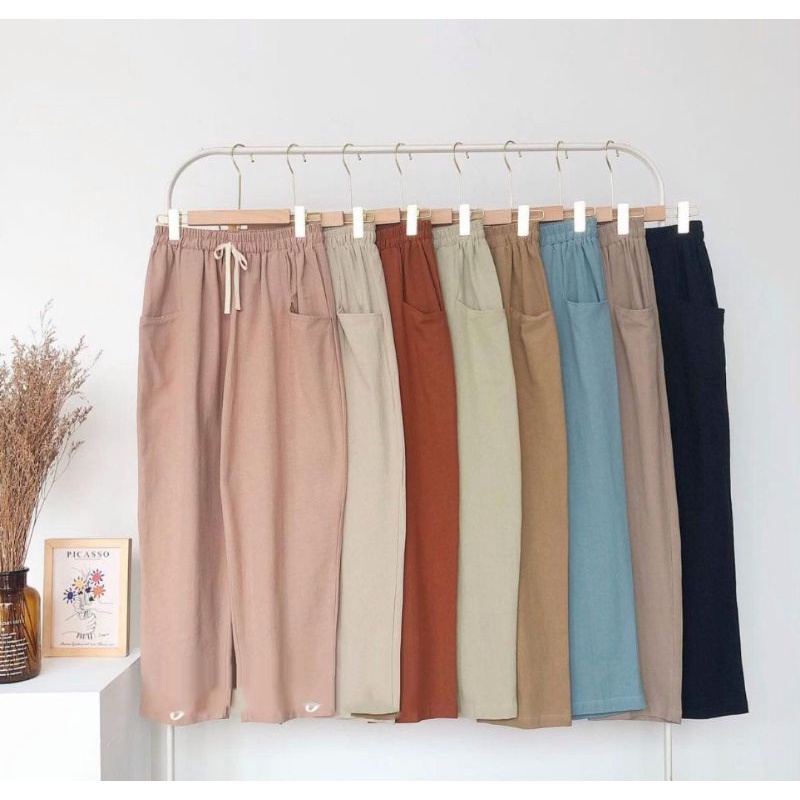 Jual Celana Linen Rami Tali L Standar | Shopee Indonesia