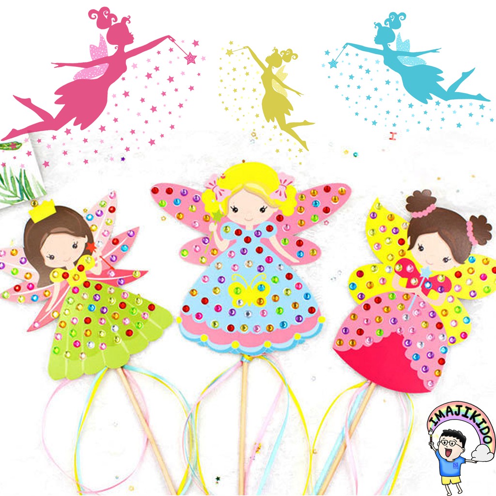 Jual ED36 DIY MEMBUAT TONGKAT PERI, MAINAN ANAK TEMPEL MENEMPEL MANIK ...