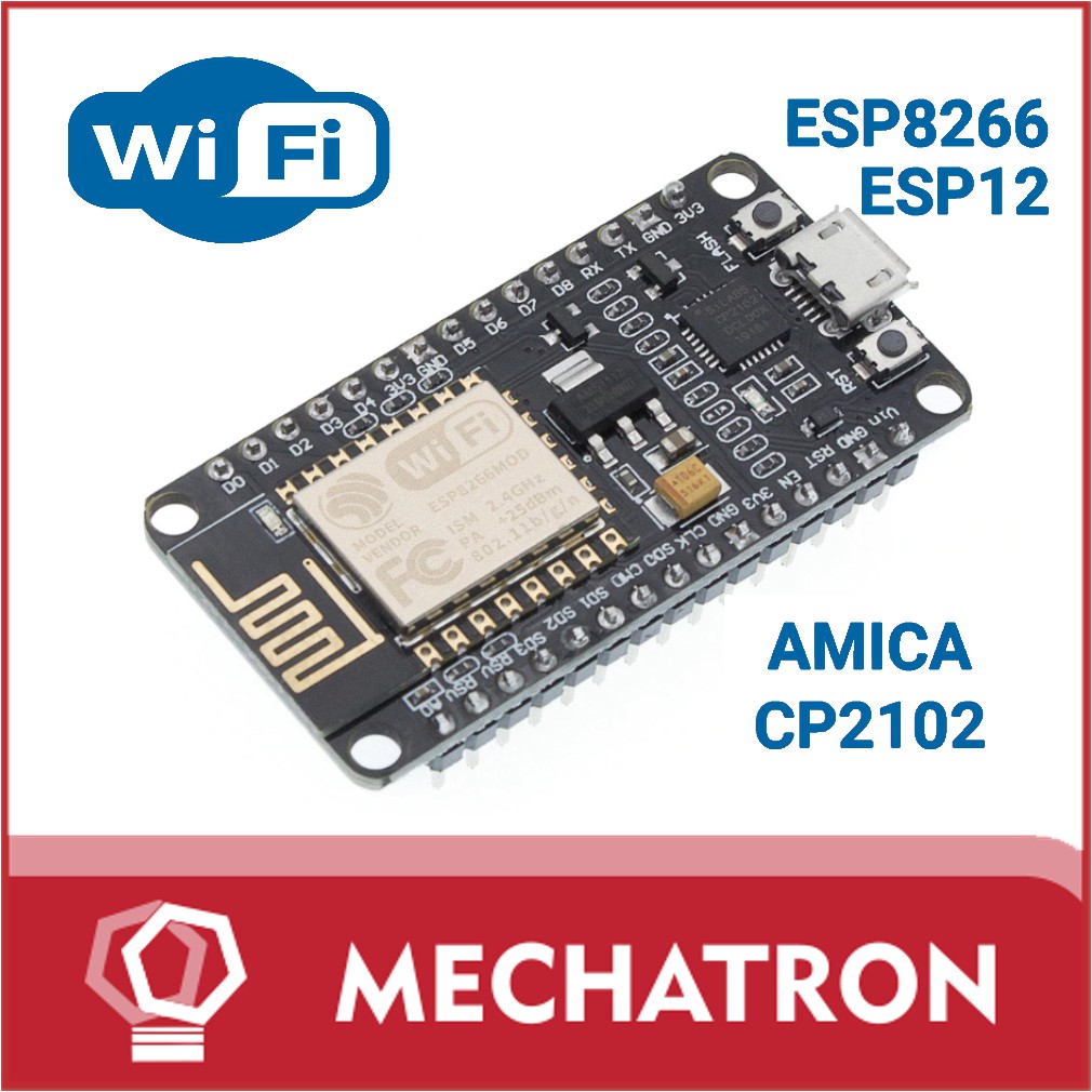 Jual NodeMCU V2 AMICA ESP8266 ESP12 CP2102 IOT wireless Arduino ...