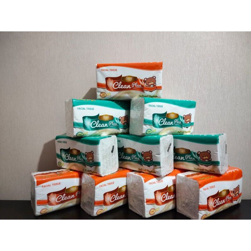 Jual Clean Plus Tisu Wajah / Facial Tissue 180 sheets per pack | Shopee ...