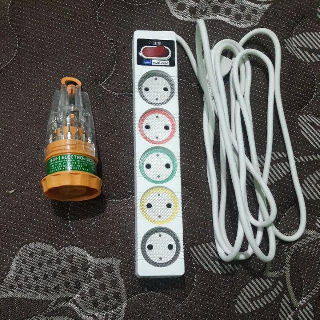 Colokan Listrik 5 Lubang Panjang 3 meter YUNIOR SNI murah | Shopee ...