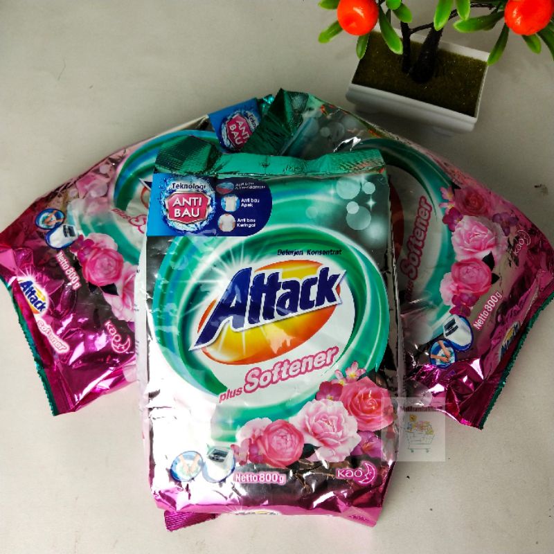 Jual Attack Plus Softener 750Gr 1200Gr Deterjen Pakaian Konsentrat / Attack Deterjen Bubuk 750Gr ...