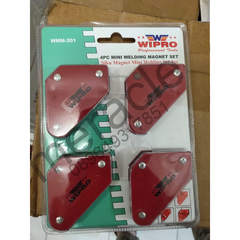 Jual WIPRO Set Siku Magnet Isi 4 (Welding Magnet Set) | Shopee Indonesia
