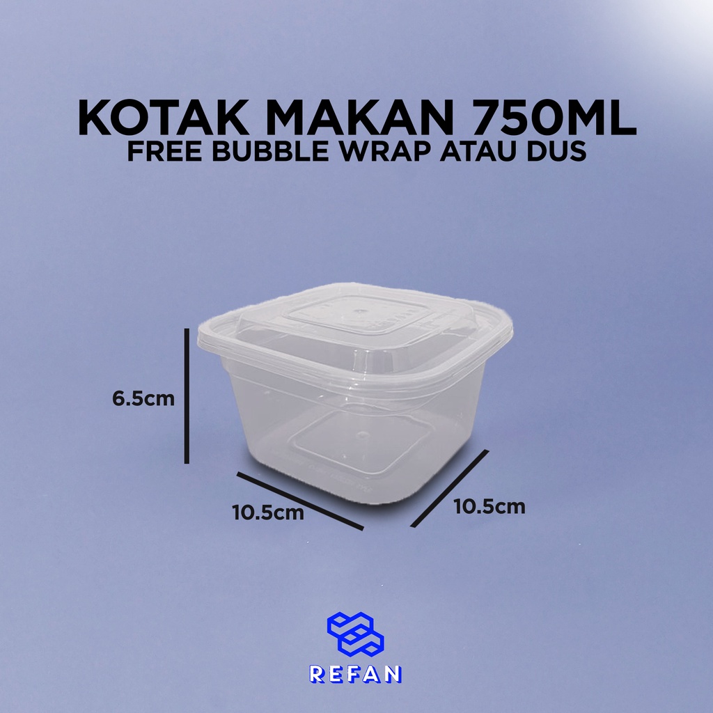 Jual Thinwall Kotak 750ML / Kotak Makan Plastik 750 ML / Food Container PREMIUM Indonesia|Shopee ...