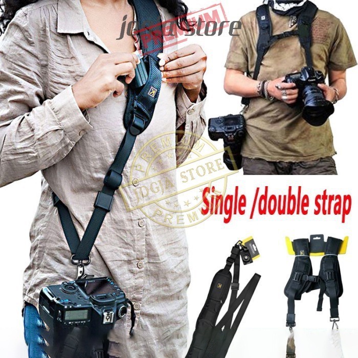 Jual Single / Double Strap Kamera SLR DSLR Sling Belt Bahu-Rompi ...