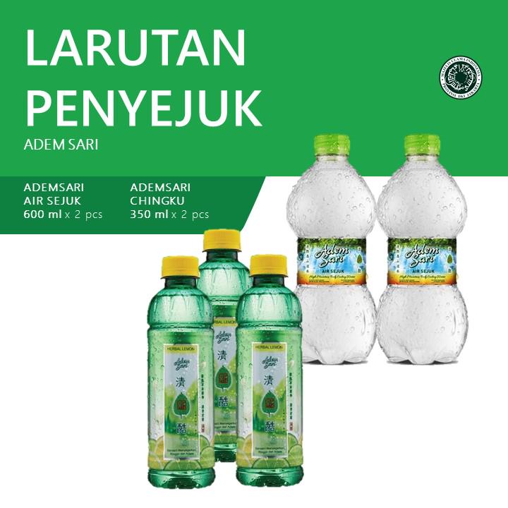 Jual Adem Sari Air Sejuk 2 x 600 mL + Adem Sari Ching Ku Botol 3 x 350 ...