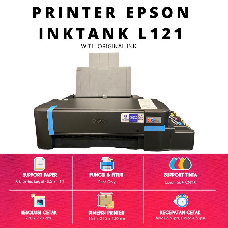 Jual Printer Epson L121 A4 Ink Tank Printer Epson L121 L 121 l121 ...