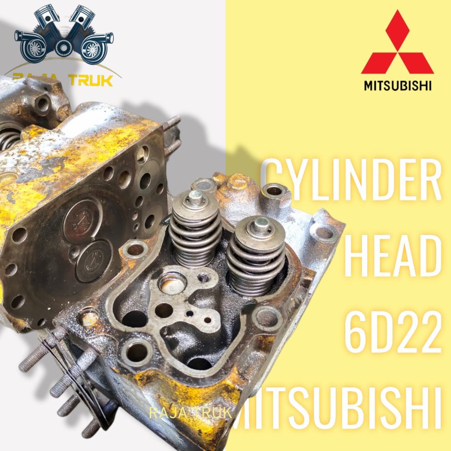 Jual CYLINDER HEAD MITSUBISHI 6D22 SATUAN SILINDER KOP MESIN COPOTAN ...