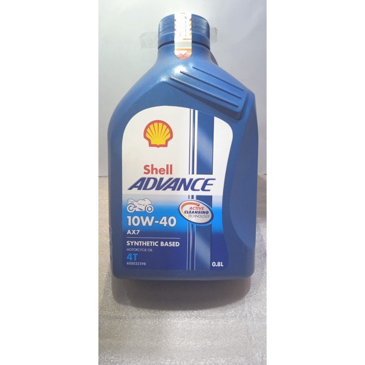 Jual Oli Motor Shell Ax 7 0,8 liter 10W-40, Oli Mesin Motor 4T | Shopee ...