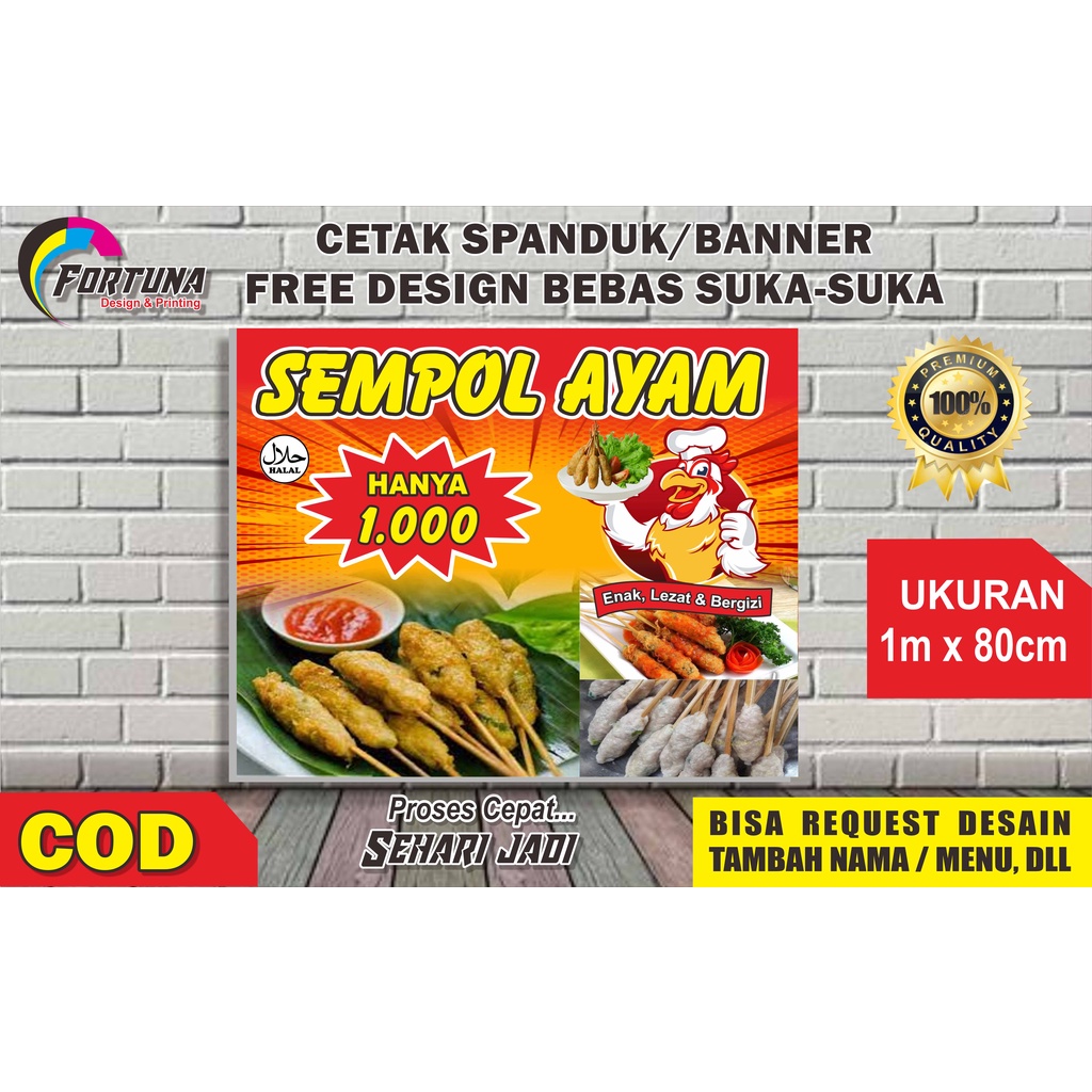 Jual SPANDUK/BANNER SEMPOL AYAM 100x80 | Shopee Indonesia