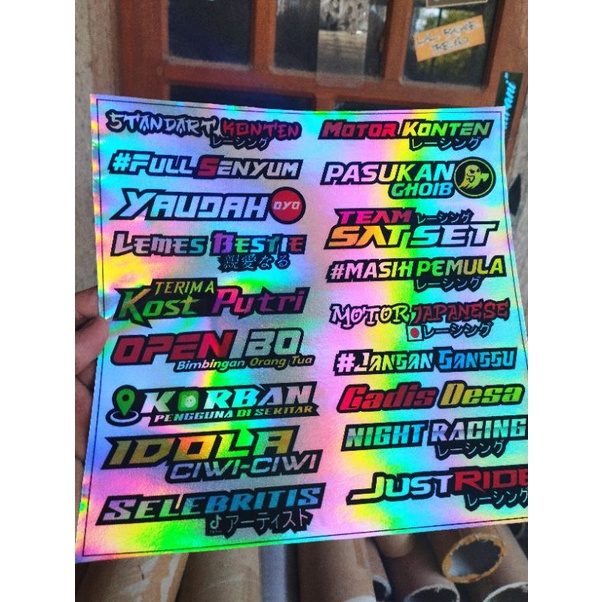 Jual STICKER PACK KATA KATA VIRAL STIKER RACING STIKER HELM STIKER ...