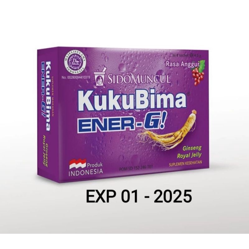Jual Kuku Bima Ener-G 1 Box isi 6 Sachet Sido Muncul ALL VARIAN ...