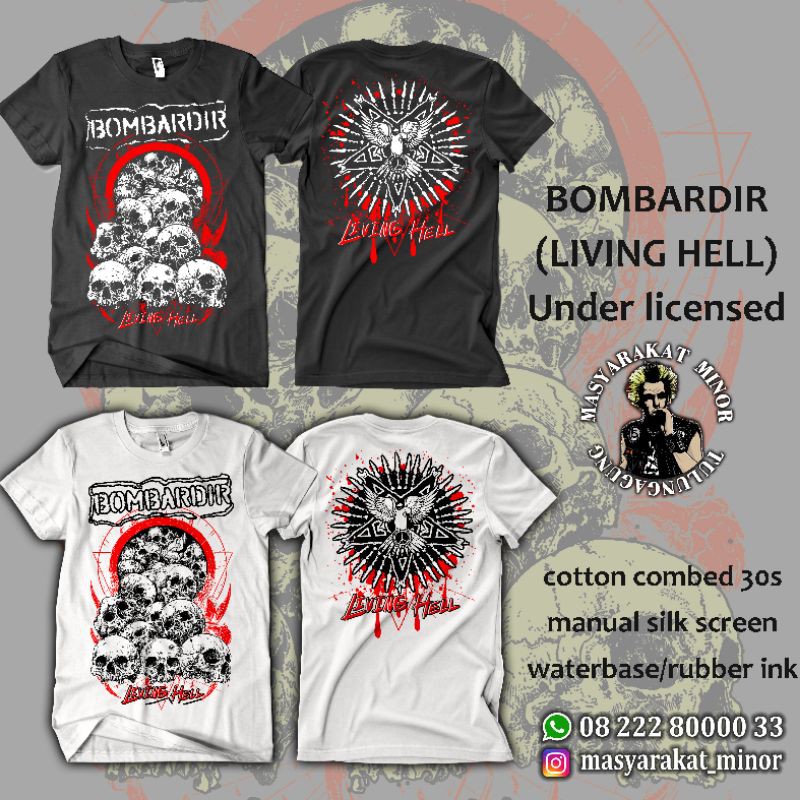 Jual tshirt punk Bombardir - living hell (new release) | Shopee Indonesia