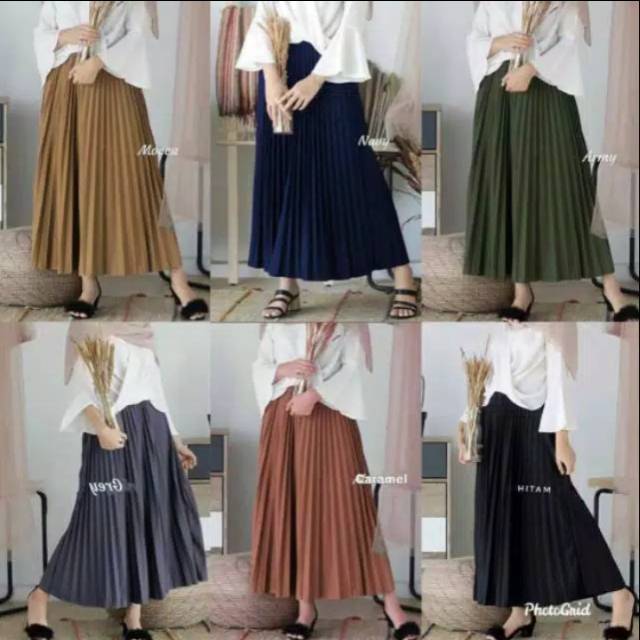 Jual Rok plisket/rok lipat | Shopee Indonesia