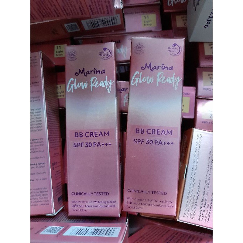 Jual Marina Glow Ready BB Cream SPF 30 PA+++ 20ml | Shopee Indonesia