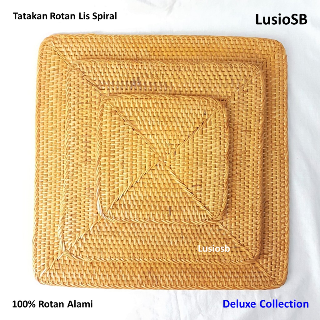Jual LusioSB Tatakan Rotan Persegi Premium / Alas Rotan / Tatakan ...