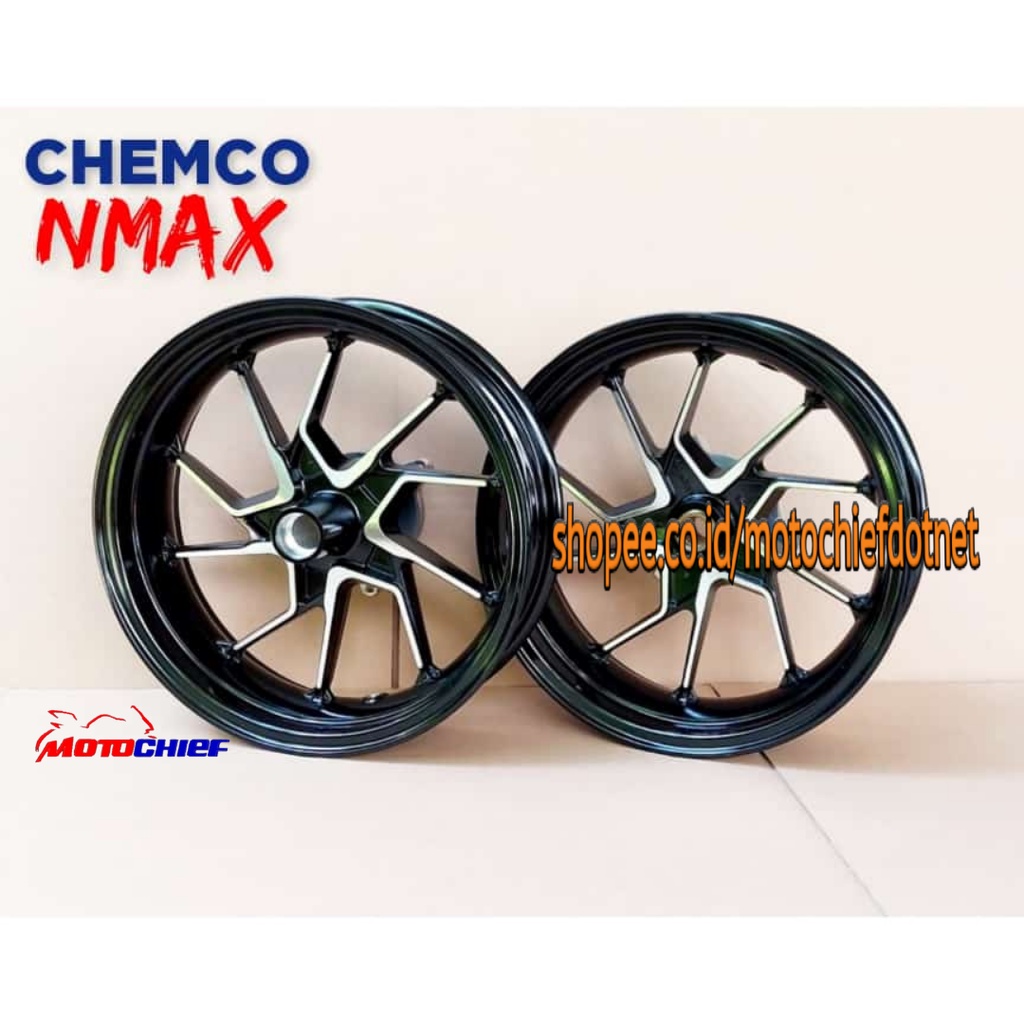 Jual VELG RACING TAPAK LEBAR CHEMCO NEW NMAX 155 2020 BLACK/CHROME ...