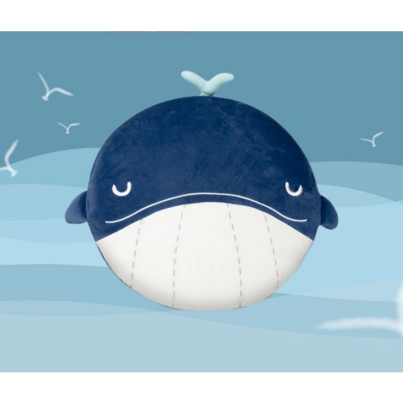 Jual Miniso Bantal Ocean series Whale Flat Plush Toy Indonesia|Shopee ...