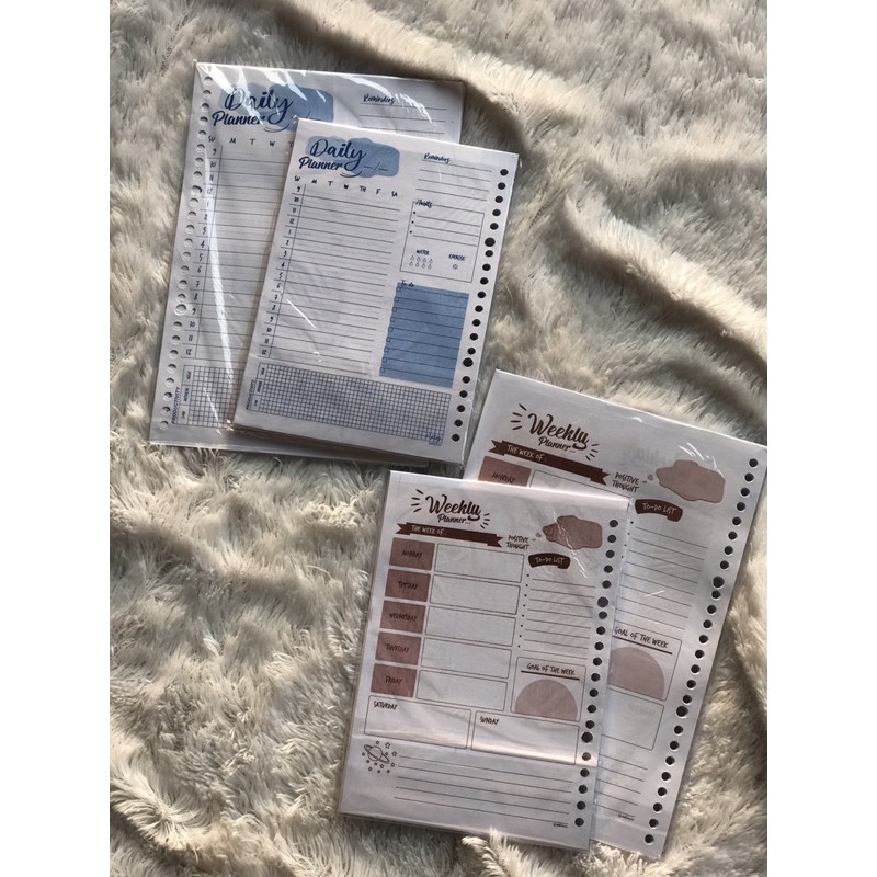 Weekly Planner / Daily Planner Loose leaf a5 b5 50 lembar | Shopee ...