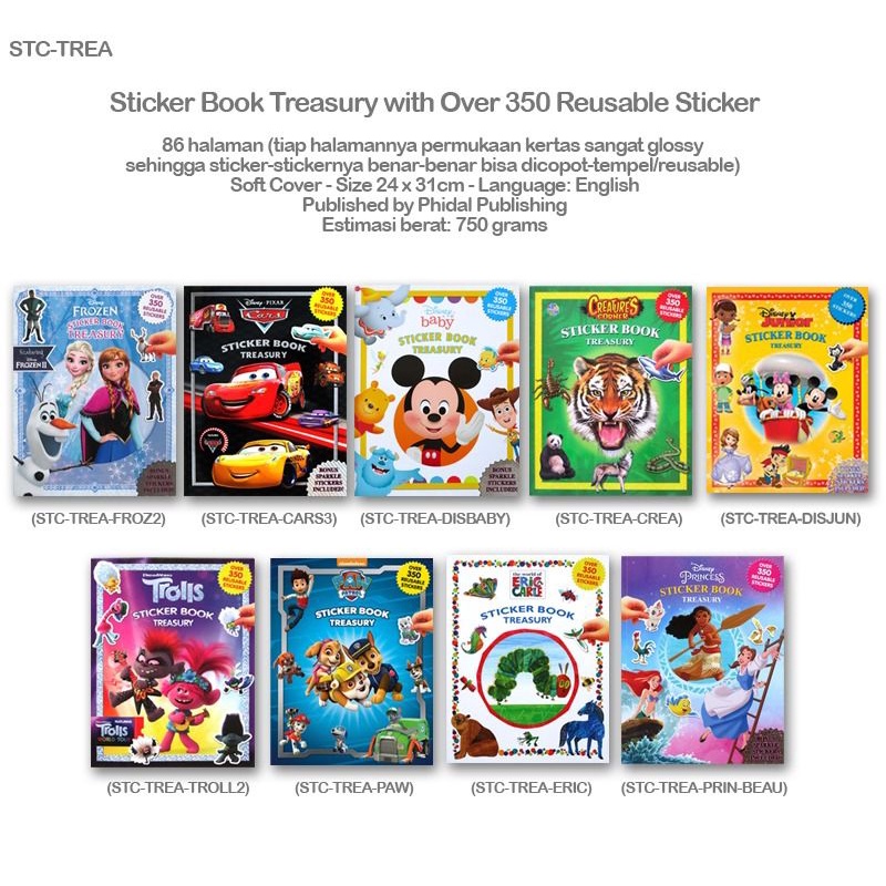 Jual Sticker Book Treasury (with over 350 Reusable Sticker) | Shopee ...