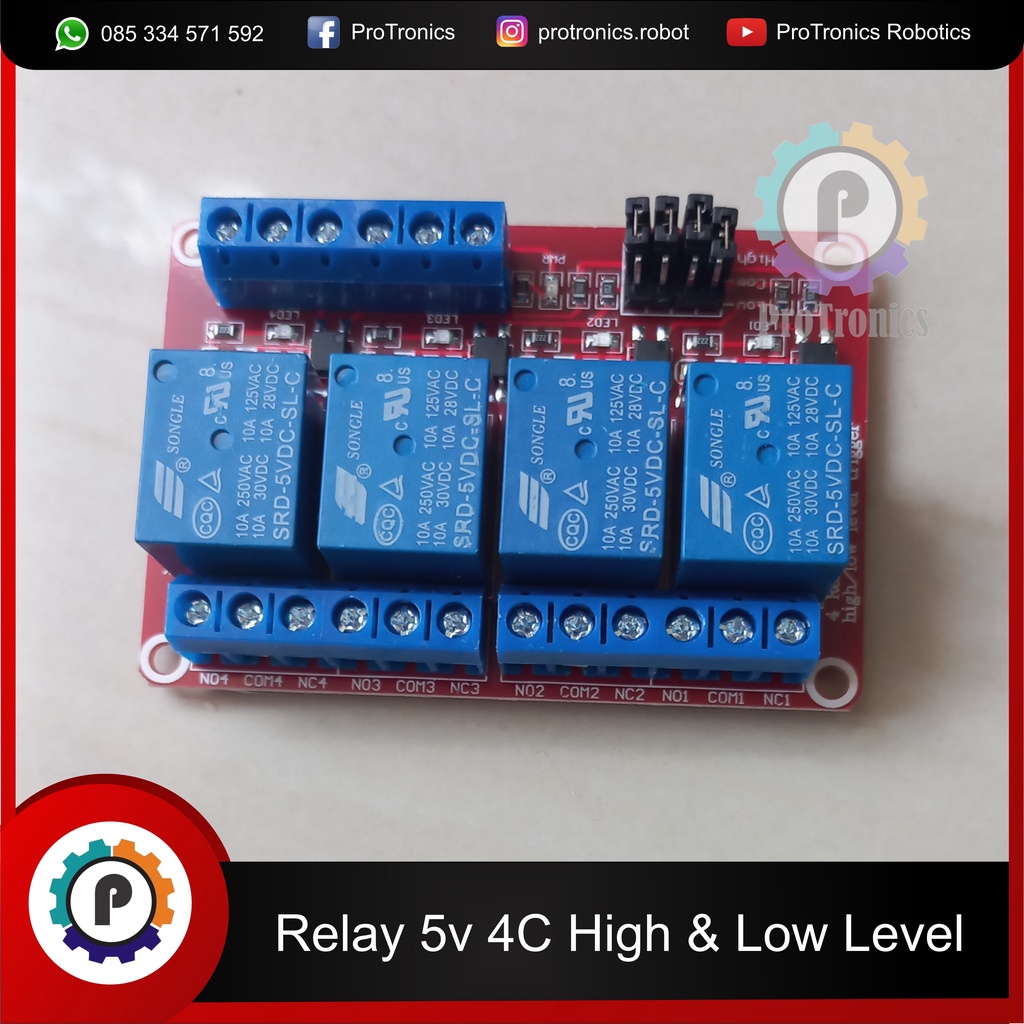 Jual 4 Channel Relay Module 5V Supports High and Low Trigger | Shopee ...