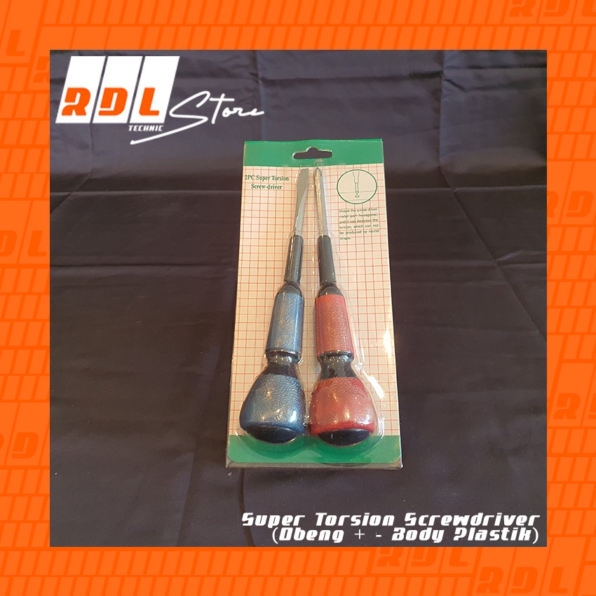 Jual Super Torsion Screwdriver (Obeng + - Body Plastik) | Shopee Indonesia