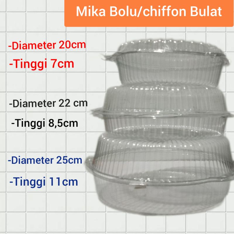 Jual Mika Bolu/Chiffon Bentuk Bulat Ukuran 20,22,25 (1pcs) | Shopee ...