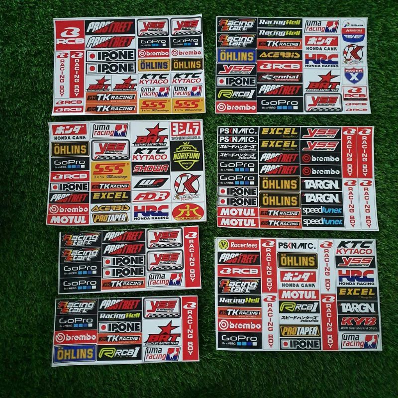 Jual Sticker Racing/Sticker pack plus laminasi anti pudar/sticker motor ...