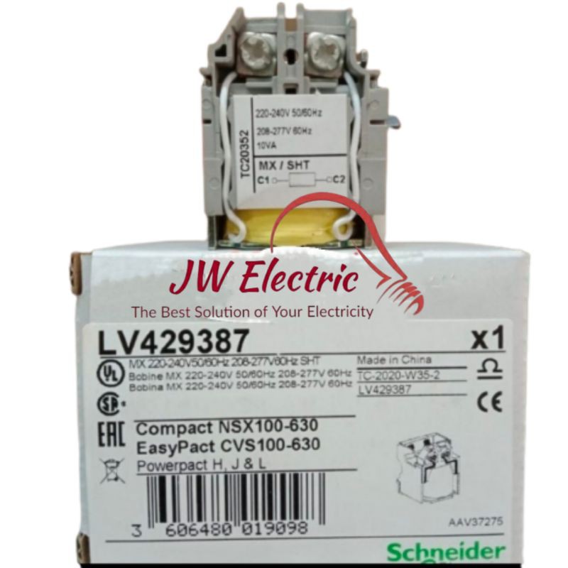 Jual Schneider MCCB Accesories Shuntrip SHT MX Untuk NSX / CVS LV429387 ...