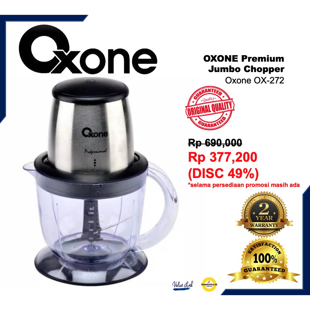 Jual OXONE Jumbo Chopper OX-272 premium blender daging OX272 | Shopee Indonesia