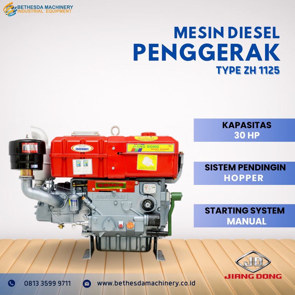 Jual Mesin Penggerak 30 HP - Diesel Jiang dong ZH 1125 TT 30PK Hopper | Shopee Indonesia