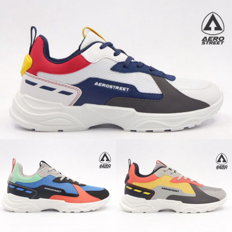 Jual Sepatu Aerostreet - Riku Merah Putih, Navy Oranye, Abu Kuning ...