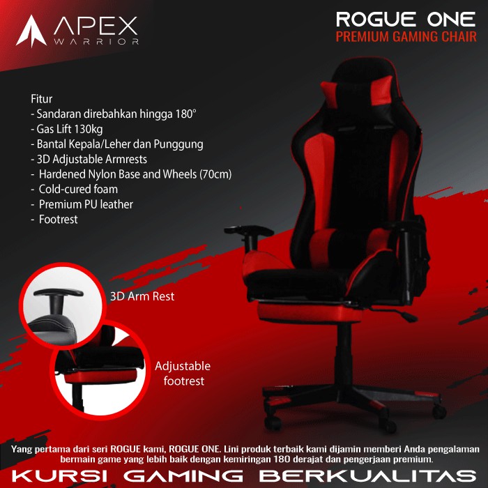 Jual GAMING CHAIR KURSI GAMING BANGKU GAMING GAMER YOUTUBER KURSI ...