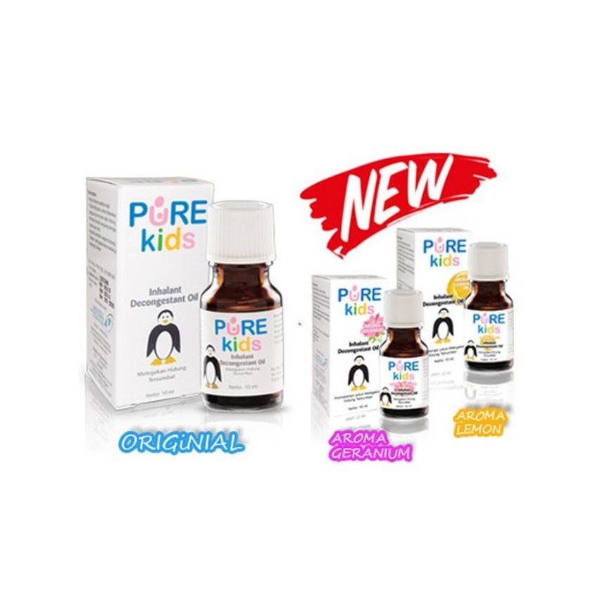 Jual PURE KIDS / PURE BABY Inhalant Decongestant Oil 10ml Indonesia ...
