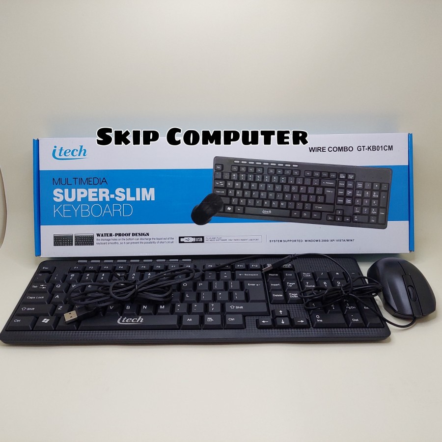 Jual Keyboard+Mouse Itech GT-KB01CM | Shopee Indonesia