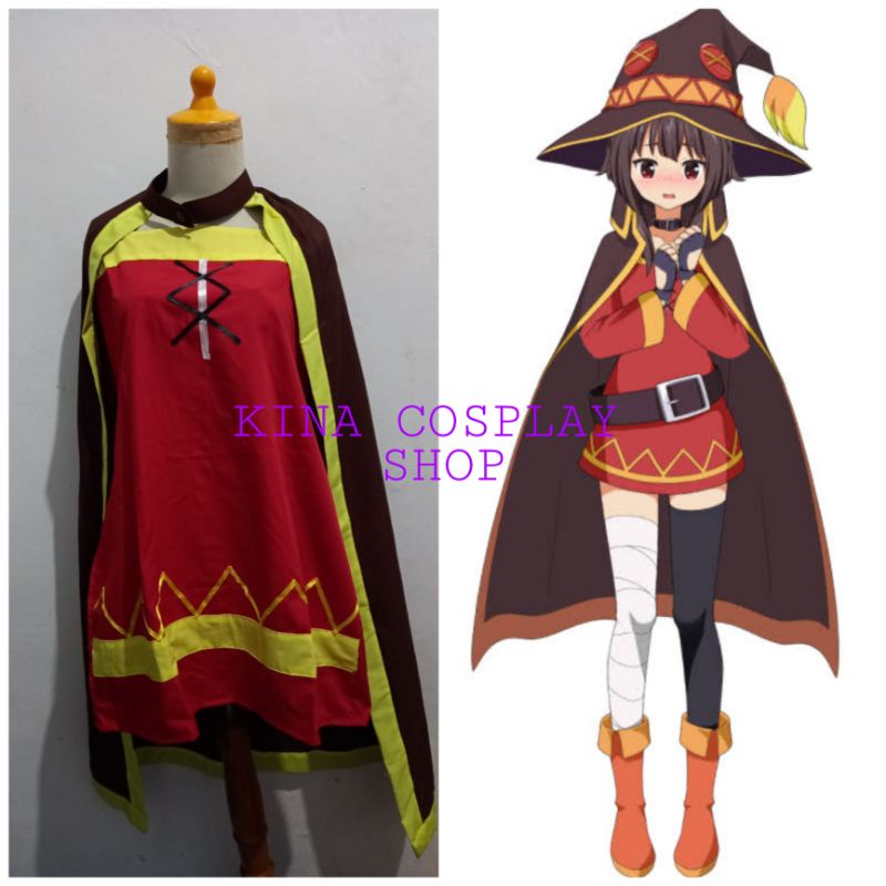 Jual Konosuba Megumin Default ver Cosplay Costume Anime Female | Shopee ...